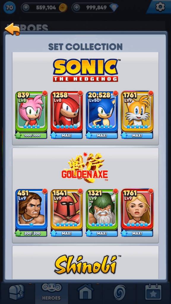 SEGA Heroes unites legendary characters from all your favorite SEGA ...